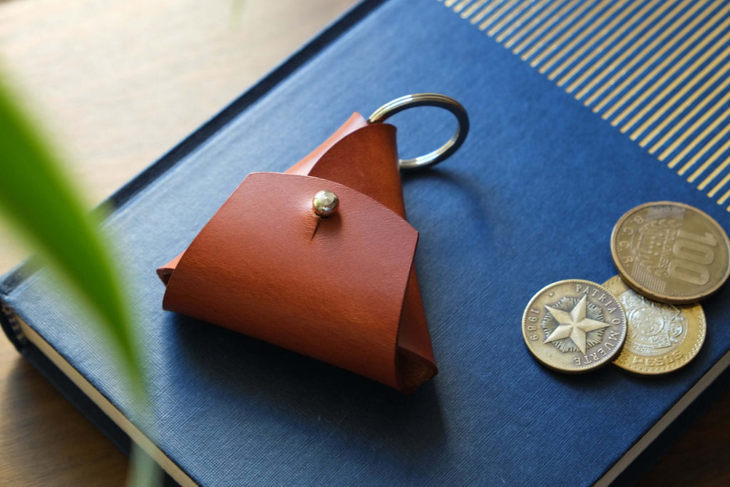THE TRIANGLE - leather coin purse and key chain